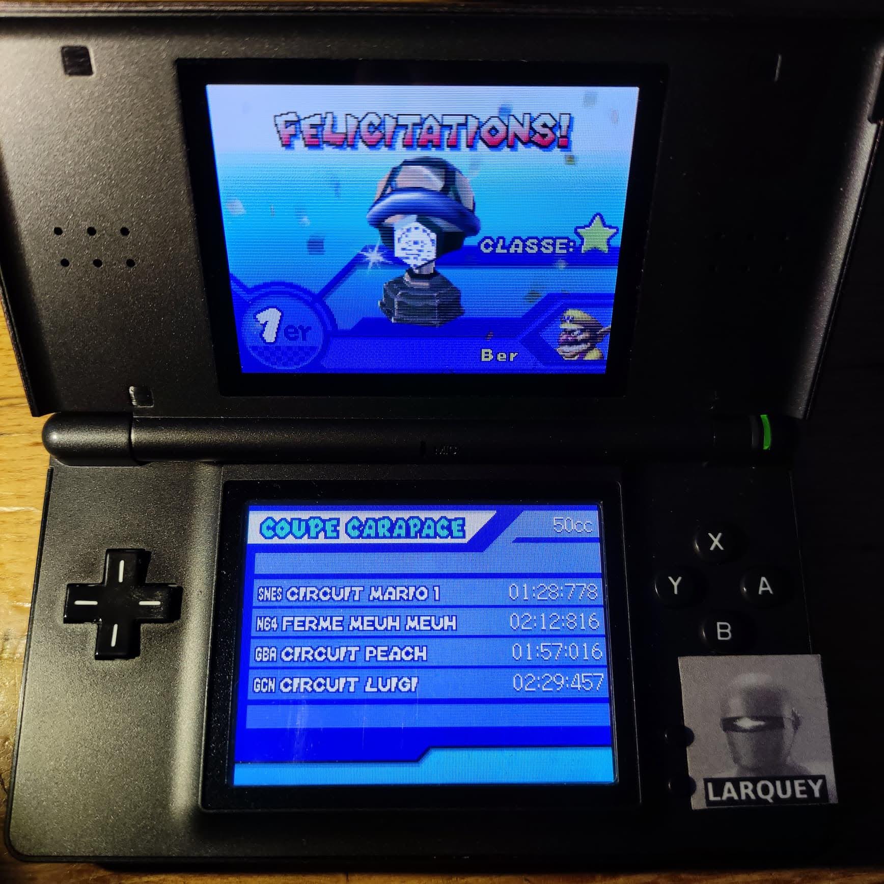 Score on Mario Kart DS for Nintendo DS by Larquey | Lvl Up Score