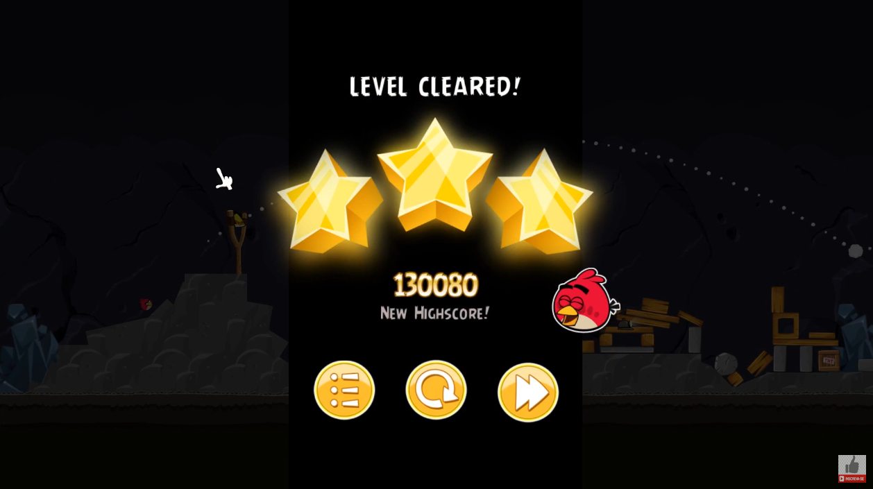 Score on Angry Birds for PC by Siliconian | Lvl Up Score