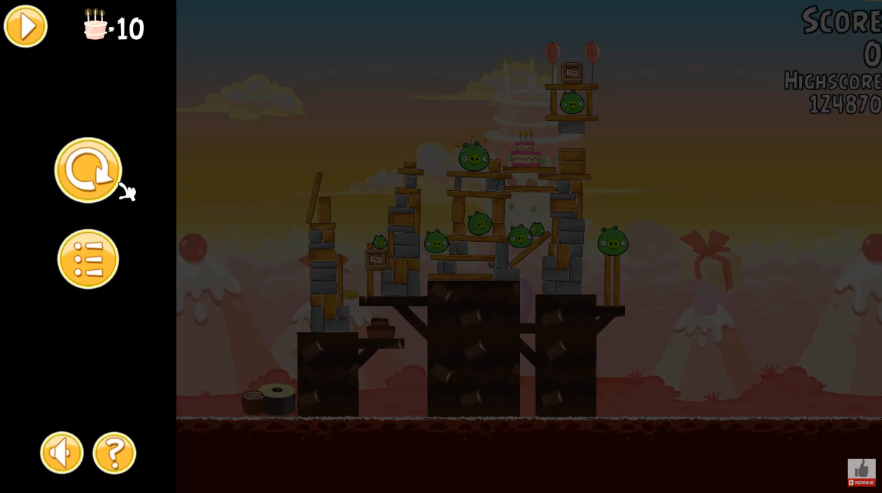 Score on Angry Birds for PC by Siliconian | Lvl Up Score