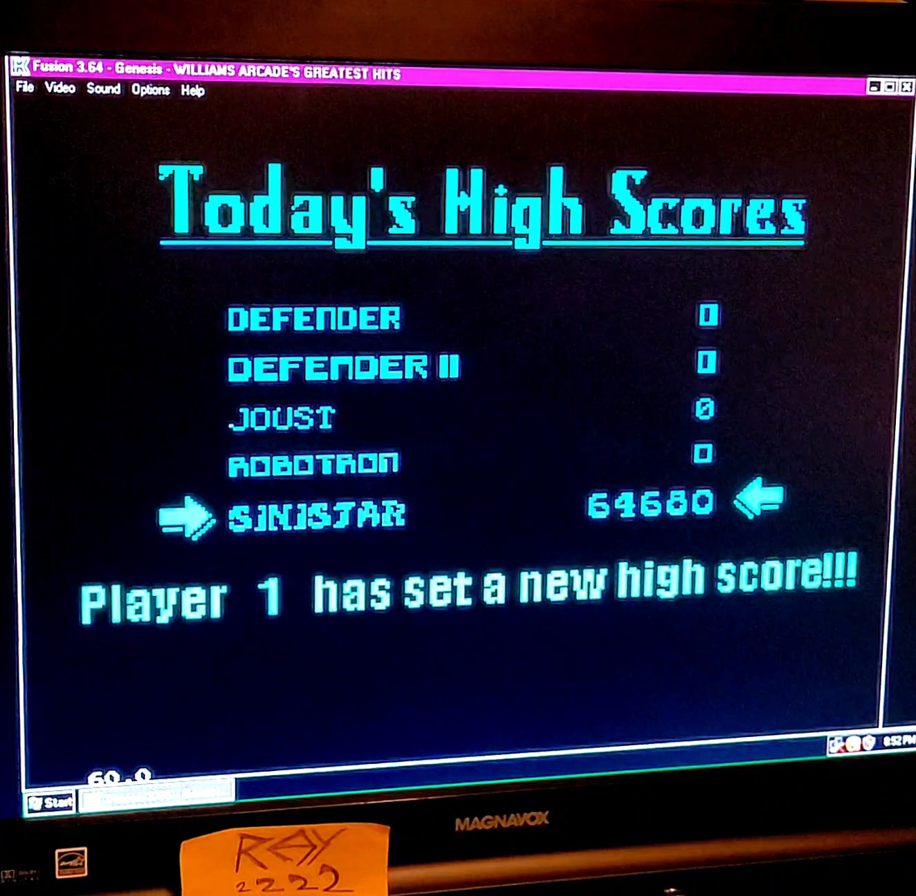 Score on Midway / Williams Arcade's Greatest Hits for Sega Mega Drive ...