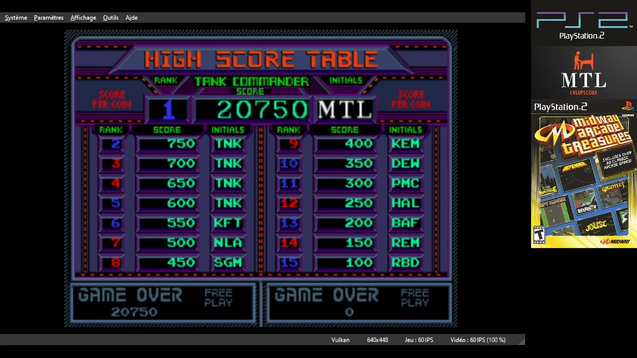 Score on Midway Arcade Treasures for Sony Playstation 2 by Mantalow ...