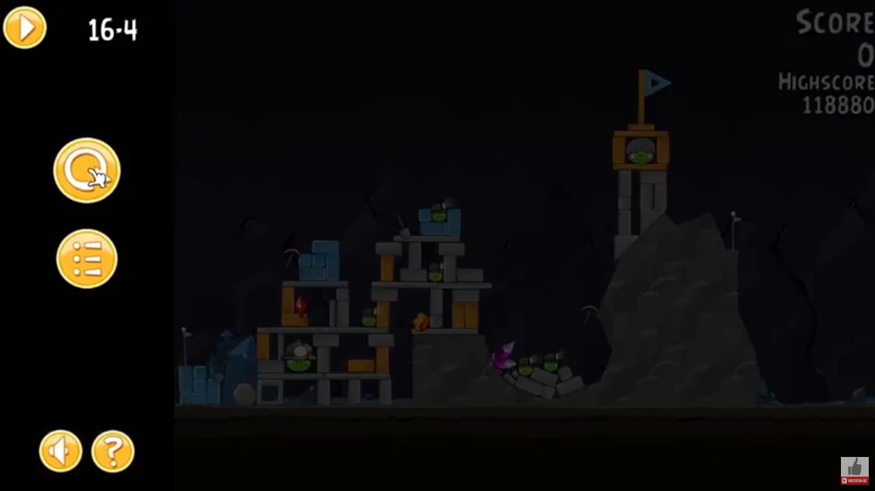 Score on Angry Birds for PC by Siliconian | Lvl Up Score