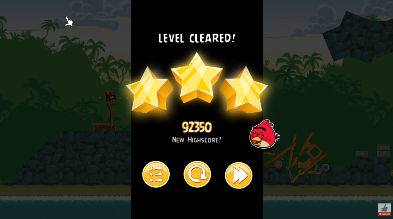 Score on Angry Birds for PC by Siliconian | Lvl Up Score