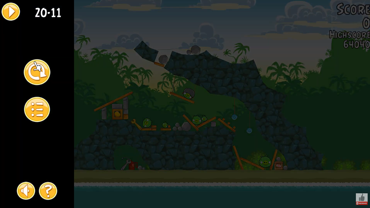 Score on Angry Birds for PC by Siliconian | Lvl Up Score