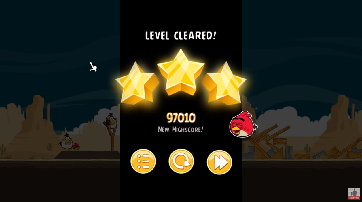 Score on Angry Birds for PC by Siliconian | Lvl Up Score