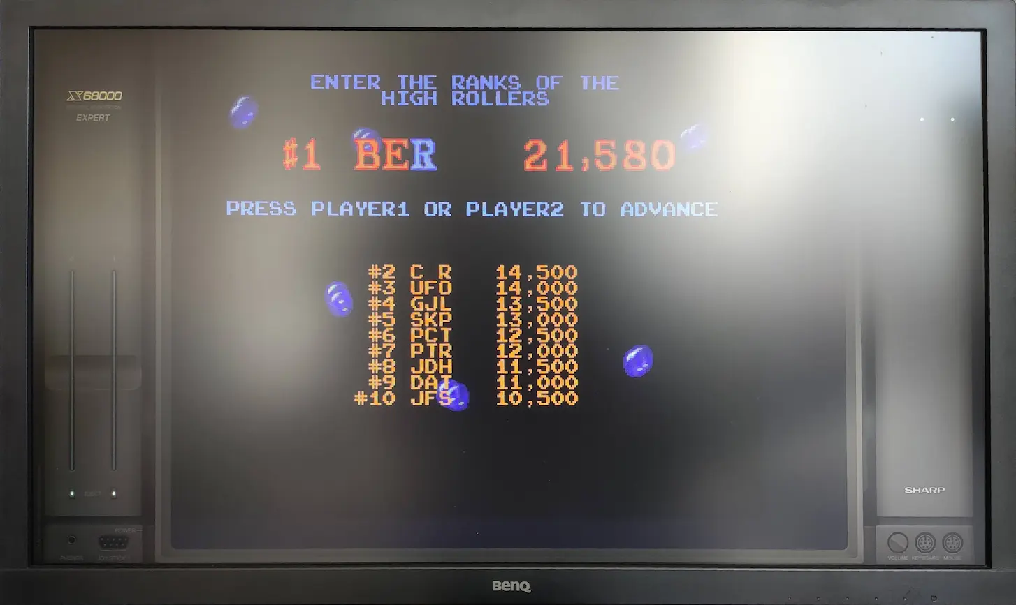Score on Marble Madness for Sharp X68000 by Larquey | Lvl Up Score